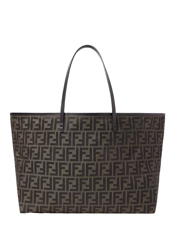 Fendi Medium Roll Ff Zucca Superlight Fabric Shopper - [brown]